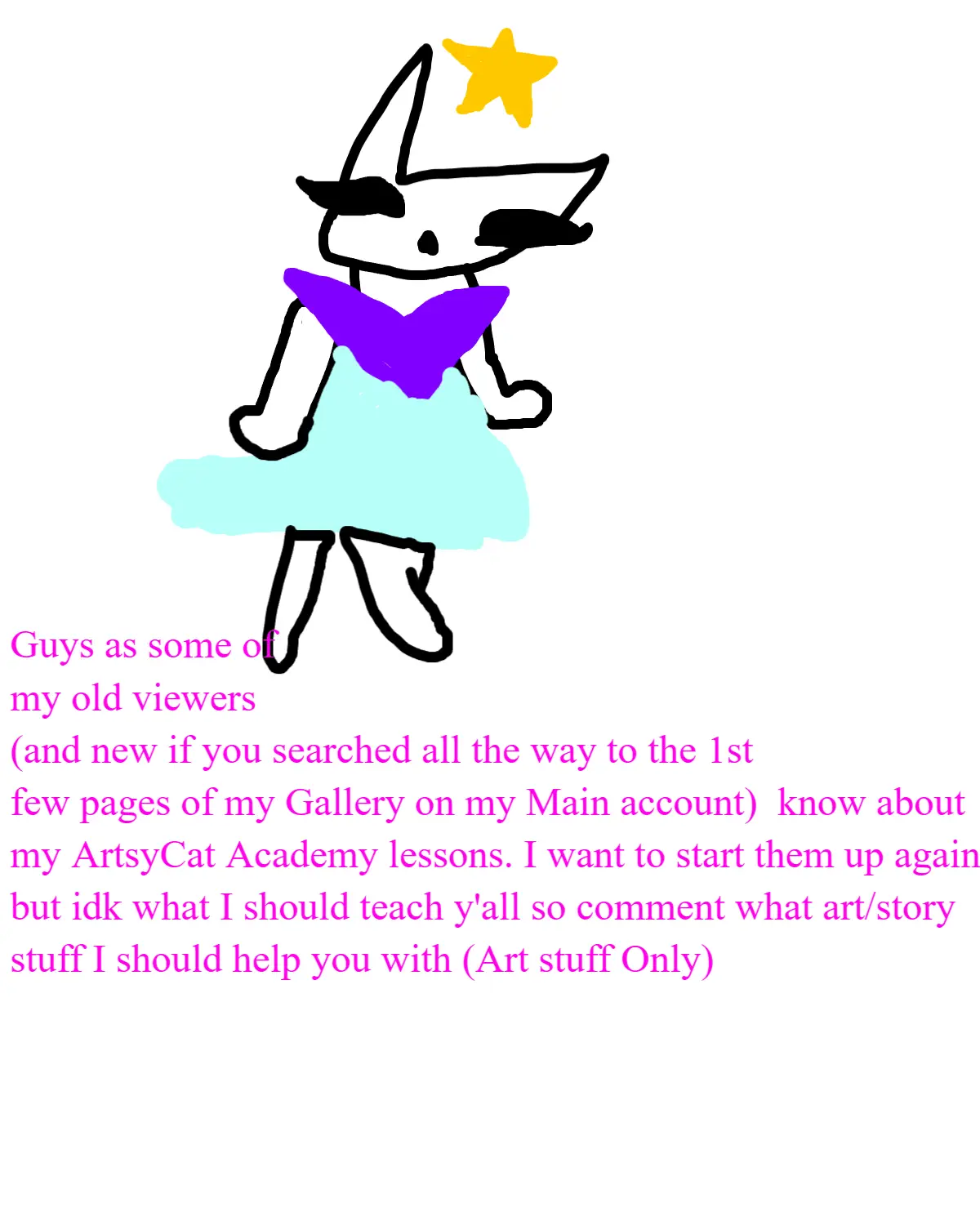 ArtsyCat Academy Reopening - Draw Online Free | DrawIsland